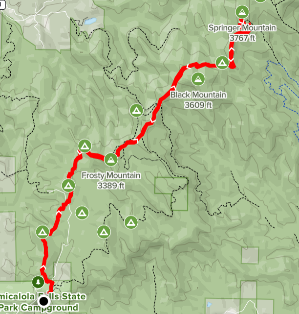 Amicalola Falls to Springer Mountain – Steve's Outdoor Life